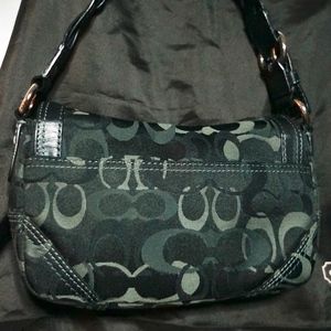 Coach | Bags | Black Coach Logo With Leather | Poshmark